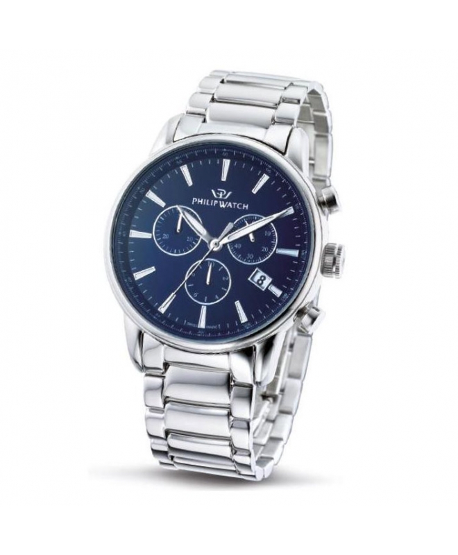 Orologi uomo: orologio uomo Philip Watch Kent crono blu 43 mm ...